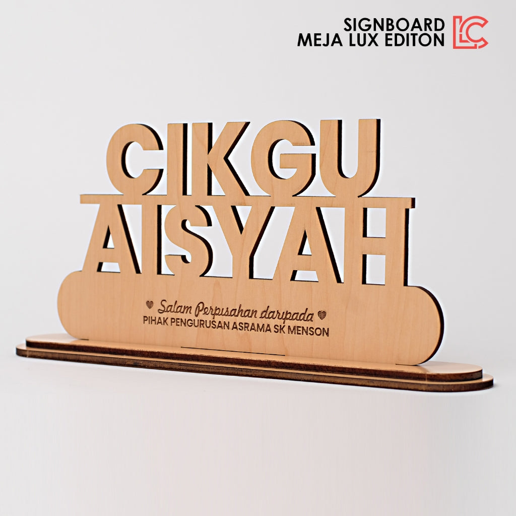 LUX EDITION Desk Signboard– LasercutMY